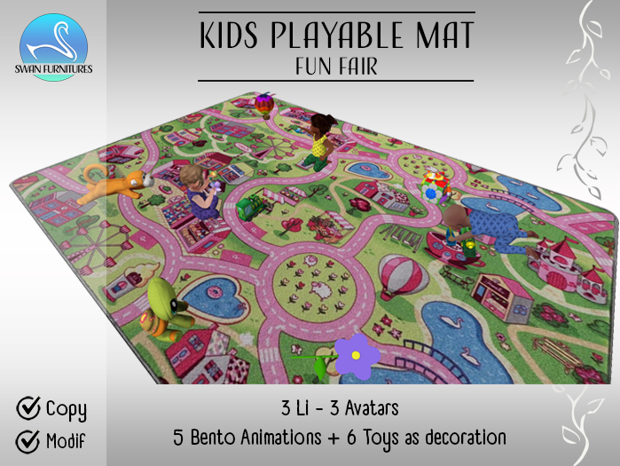 Second Life Marketplace - [SF] Kids Playable Mat - Fun Fair